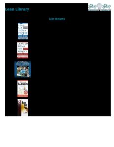 Lean Library – A Collection of Powerful Lean Six Sigma Books | Lean ...