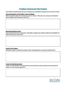 Problem Statement Worksheet | Lean Possibilities